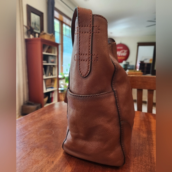 Frye | Bags | New Frye Brown Leather Side Pocket Hobo Shoulder Bag ...